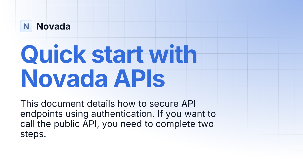 Quick start with Novada APIs | Novada